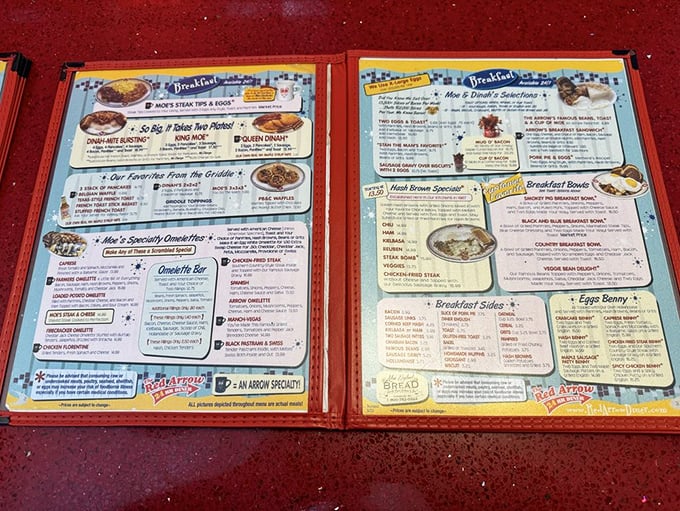 This menu isn't just a list of food&mdash;it's a roadmap to happiness. Each laminated page offers a different route to contentment.