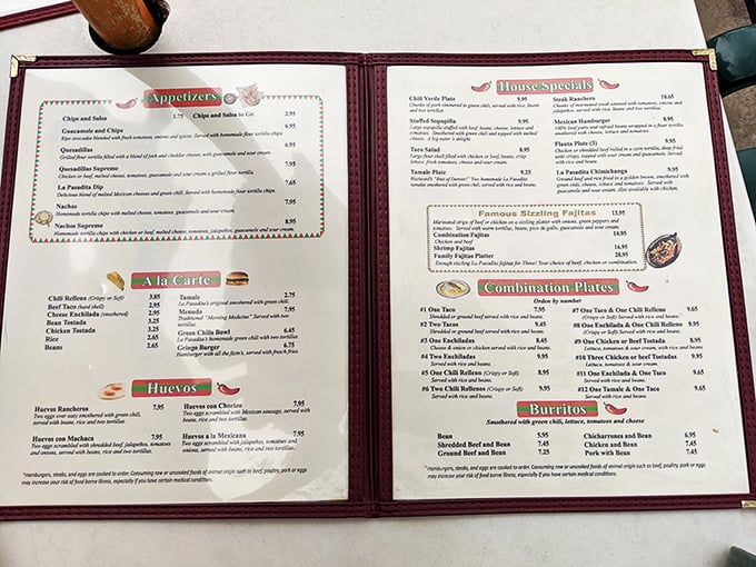 The menu reads like a love letter to traditional Mexican cuisine—no fusion confusion, just straightforward deliciousness waiting to be ordered.