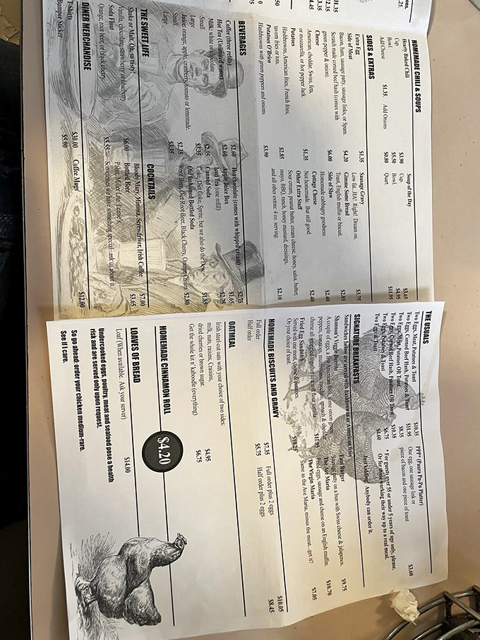 A menu that doesn't need fancy fonts or pretentious descriptions&mdash;just honest offerings that have stood the test of time and countless hungry mornings.