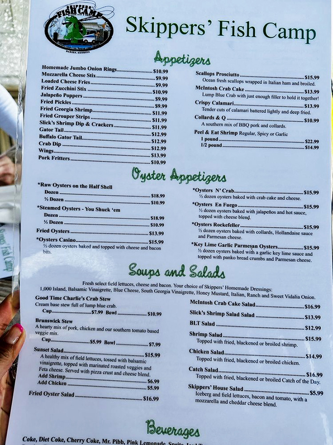The menu reads like coastal Georgia's greatest hits album. That McIntosh Crab Cake is the chart-topper everyone's talking about.