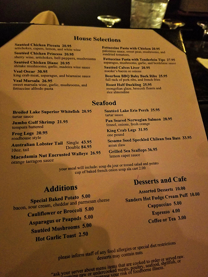 A menu that doesn't need trendy reinvention - just classic dishes executed with the confidence that comes from decades of perfecting your craft.