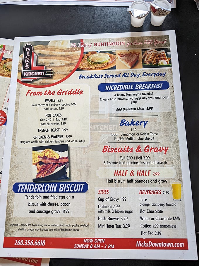 A menu that hasn't needed a complete overhaul since the Eisenhower administration. When something works this well, why mess with perfection?