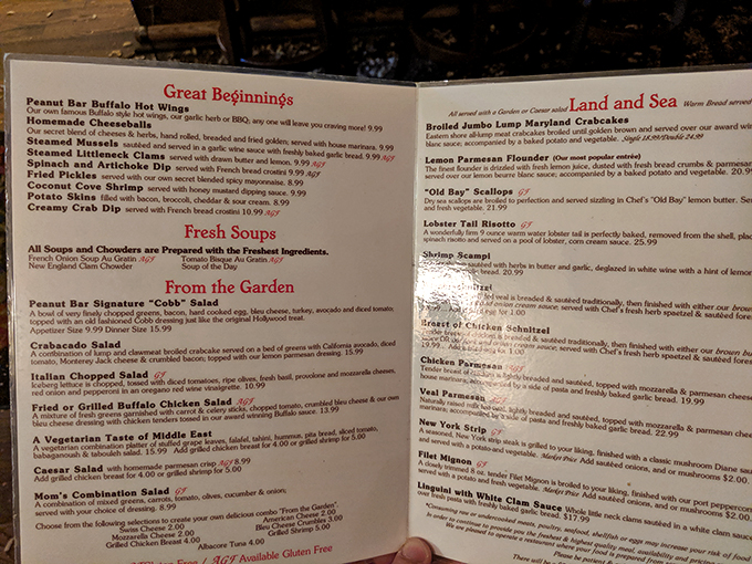 The menu reads like a love letter to American comfort food, with seafood specialties that would make coastal restaurants jealous.