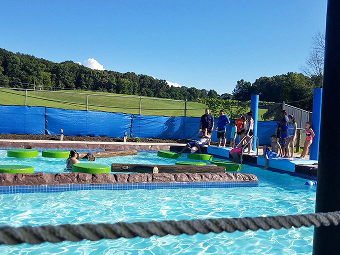 The mini obstacle course&mdash;where kids develop Olympic-level determination and parents develop Olympic-level patience watching them cross seventeen times.