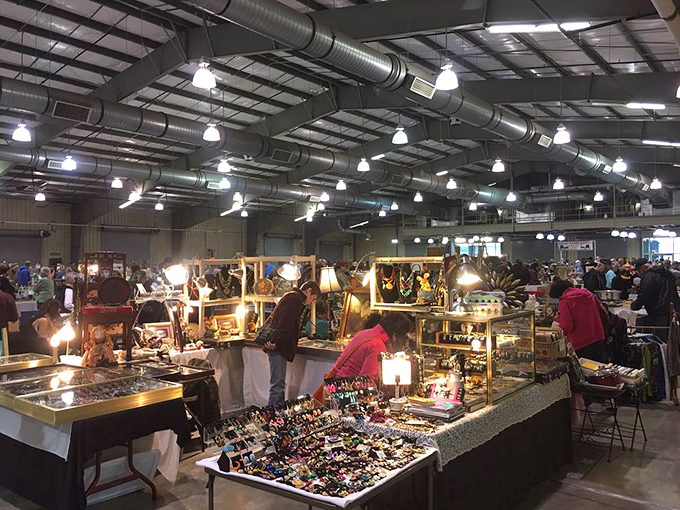Jewelry displays glitter like pirate's treasure under the fluorescent lights. For savvy shoppers, these tables offer more excitement than an all-you-can-eat buffet for a hungry foodie.