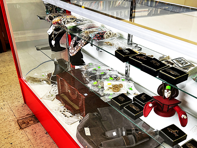 Behind glass, yesterday's adornments await their second act&mdash;each piece of jewelry holding stories its original owner never finished telling.