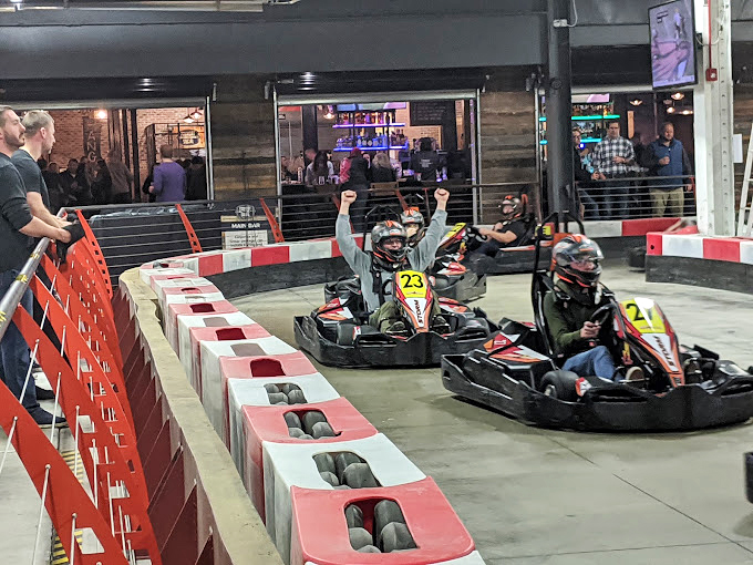 Victory has never looked so sweet! That moment when you cross the finish line first and suddenly feel like Lewis Hamilton on a Sunday.