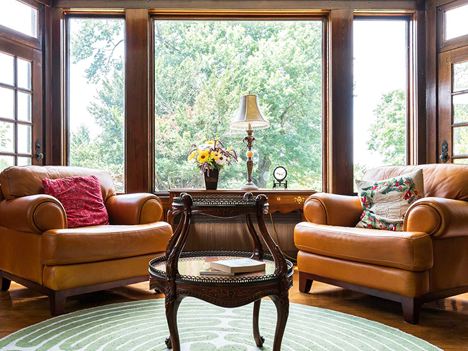 This cozy reading nook offers the perfect spot to curl up with a book while gazing at Maryland's lush landscape&mdash;Hemingway would approve.