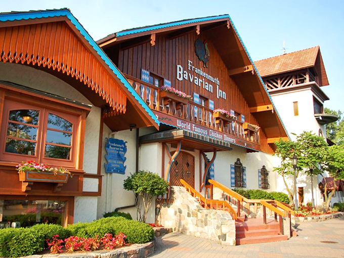 The Bavarian Inn stands as a temple to German hospitality where countless chicken dinners have turned first-time visitors into lifelong pilgrims. Those wooden beams aren't just for show!