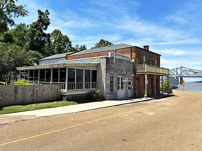 This riverside establishment offers more than just meals&mdash;it serves up Mississippi River views so close you could almost high-five passing barges.