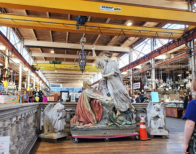 Religious statuary that once inspired congregations now stands ready to become the conversation piece your foyer never knew it needed.