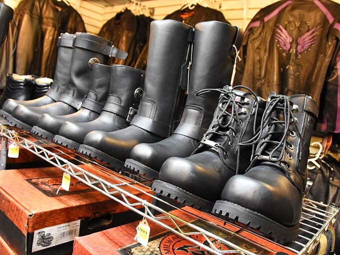 These boots were made for... everything from motorcycle rides to rock concerts. A leather lineup that tells a thousand stories.