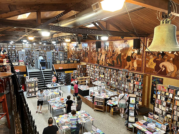 From this vantage point, you can practically hear the whispers of countless stories rising from below&mdash;a bibliophile's dream come true.