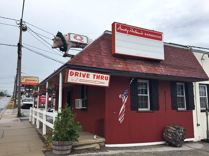 Andy Nelson's Barbecue: That little red BBQ house with the drive-thru sign is like finding a portal to flavor country.
