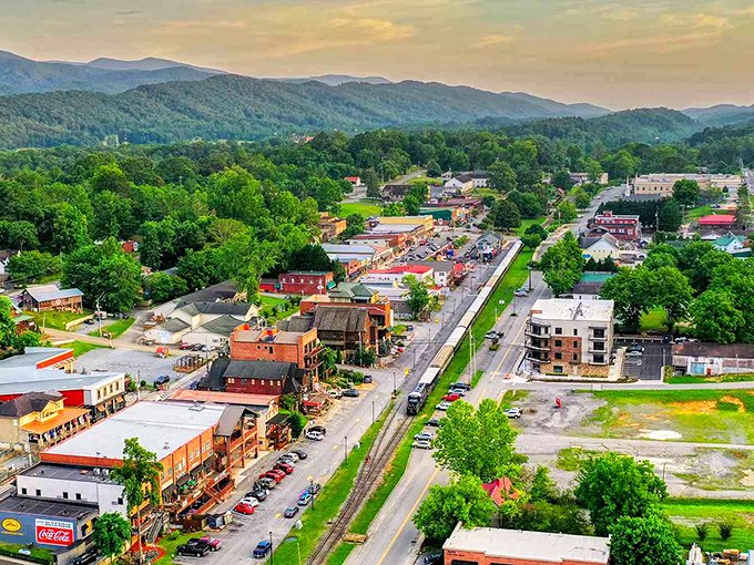 Blue Ridge's mountain vista unfolds like nature's IMAX screen, no ticket required – just a willingness to be wonderstruck.