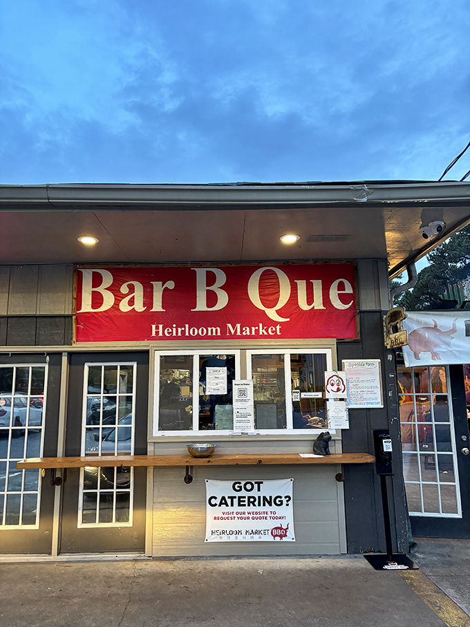 Heirloom Market's storefront isn't winning beauty pageants, but inside they're creating barbecue masterpieces worthy of the Louvre.