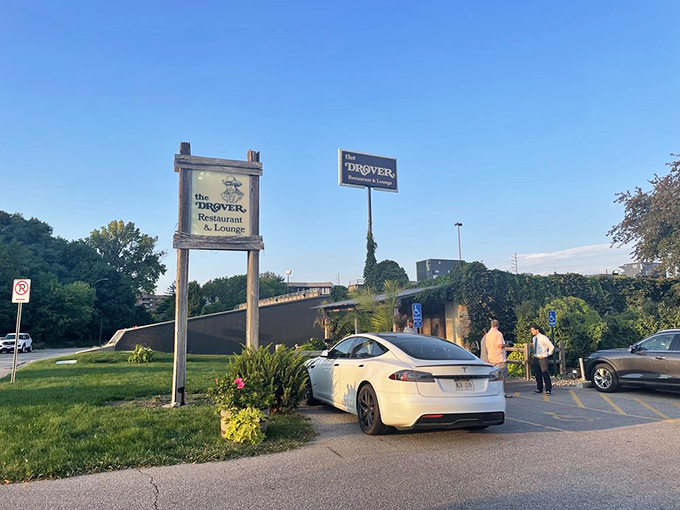The Drover's unassuming entrance belies the whiskey-soaked magic happening inside. Like finding a diamond in the prairie rough.