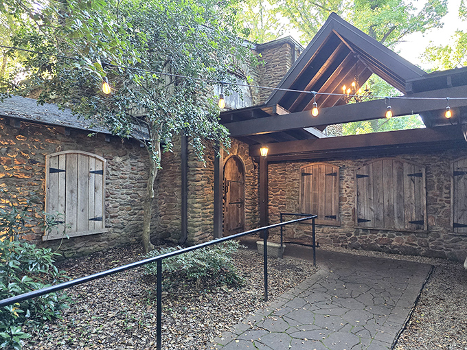 The Peddler's stone facade looks like it was plucked from a fairytale. Hansel and Gretel would skip the candy house for this.