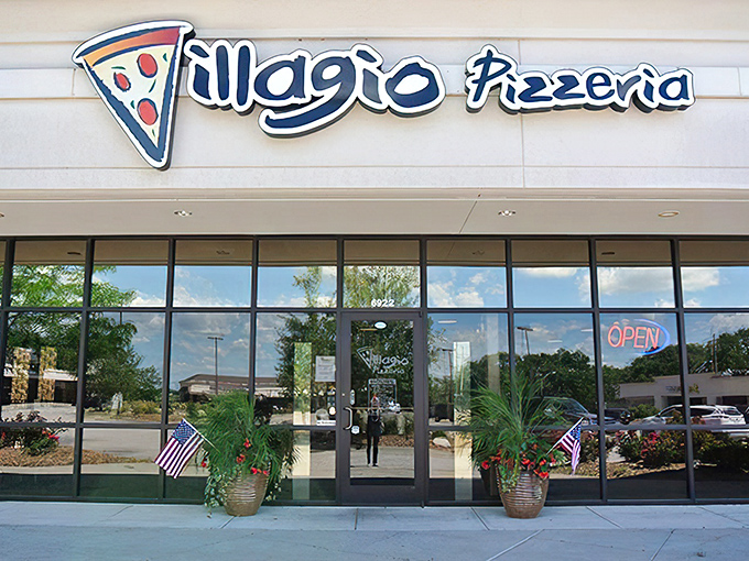 Villagio Pizzeria (exterior): "Strip mall on the outside, Neapolitan dream factory inside. Don't judge this pizza book by its cover."