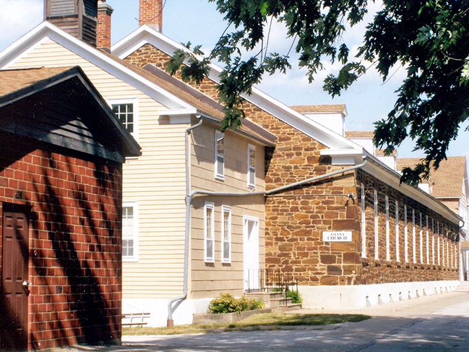 Stone buildings that have weathered more Iowa winters than I've had hot dinners. They just don't make 'em like this anymore.