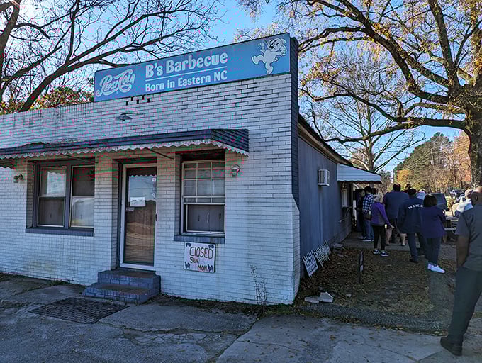 The "CLOSED" sign at B's Barbecue isn't disappointing &ndash; it's a badge of honor showing they've sold out of today's smoky perfection.

