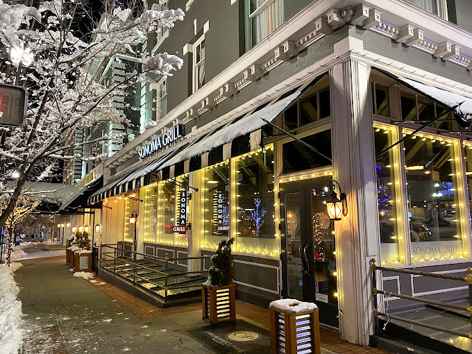 Winter wonderland meets carnivore's paradise. Snow-dusted and string-lit, Christopher's transforms into a magical meat retreat after dark.