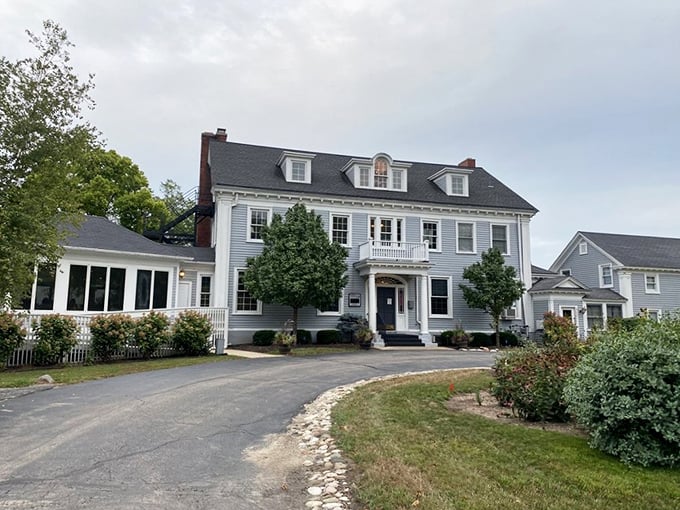 This elegant white estate whispers "special occasion," but the steaks scream "come back every week!"