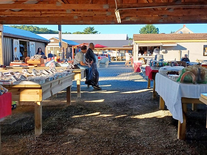 Jake's Flea Market: Handbags and hats line the tables like artifacts from fashion's recent past &ndash; waiting for their second act.