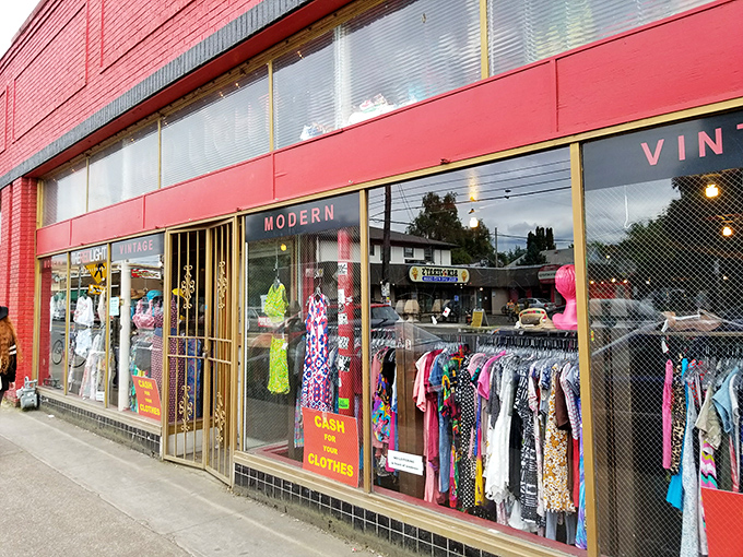 Where vintage clothing goes for its encore performance, complete with racks of possibilities spilling onto the sidewalk.