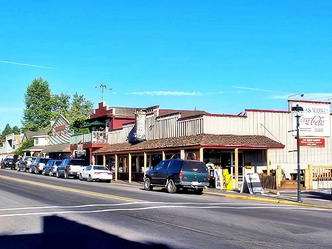 The Three Sisters mountains create a jaw-dropping backdrop to this charming town. Mother Nature showing off again!