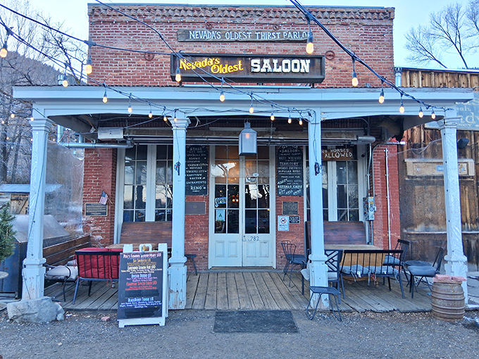 Nevada's Oldest Thirst Parlor has been pouring libations since 1853. If these wooden planks could talk, they'd need their own Netflix special.