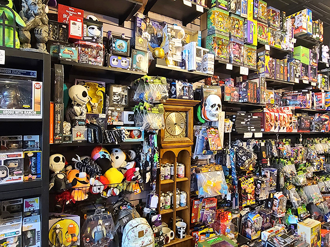 Every shelf tells a story of pop culture obsession. This corner alone could keep you browsing for hours, discovering treasures you didn't know you needed.