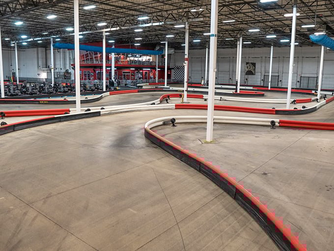 A racetrack designed by people who understand that going fast is only half the fun—the other half is not crashing.
