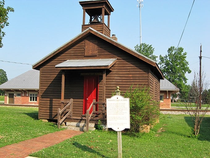 This one-room schoolhouse tells stories of simpler times. Makes you wonder if pioneer children complained about homework or just appreciated having pencils instead of plowing fields.