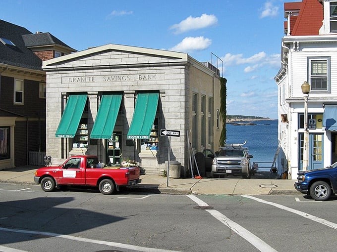 Bearskin Neck at peak season - where "taking a leisurely stroll" means perfecting the polite sideways shuffle past fellow treasure hunters.