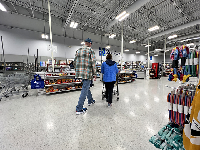 The women's section alone could clothe a small nation. Those aren't just racks&mdash;they're fashion time machines spanning decades of style evolution.
