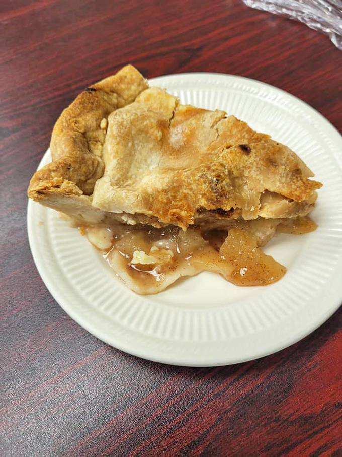 Apple pie so honest it could run for office. That golden-brown crust and cinnamon-kissed filling might just make you call your mother to apologize for ever praising hers.