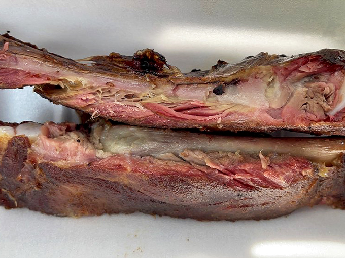 These ribs aren't just falling off the bone&mdash;they're practically jumping into your mouth. The perfect pink smoke ring is the BBQ equivalent of a Michelin star.