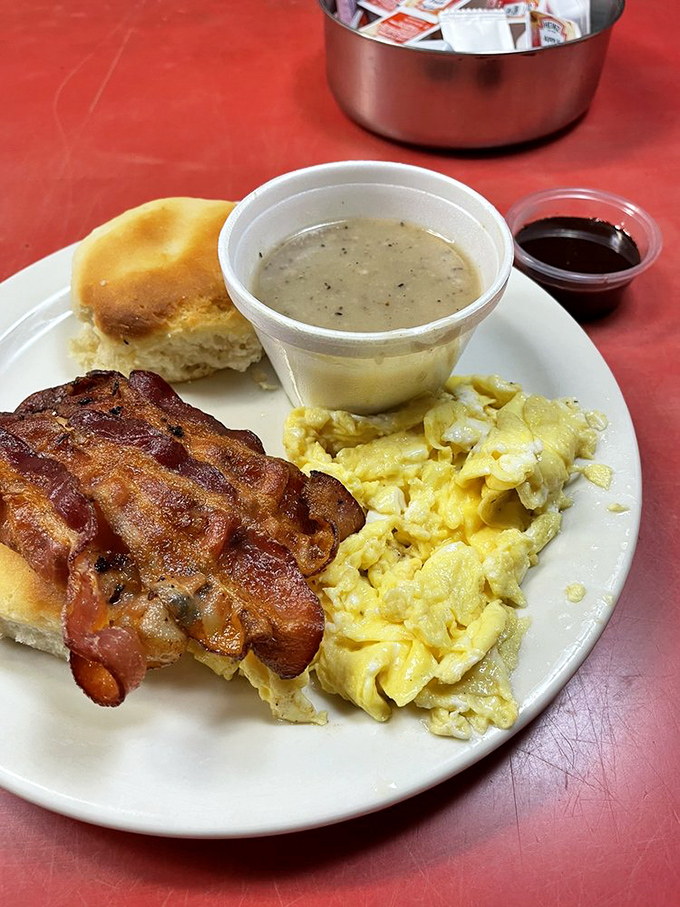 This isn't just bacon and eggs - it's the kind of breakfast that makes you understand why farmers get up at dawn.