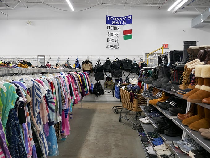 Today's color-coded special means 50% off certain tags. In the thrift store universe, that's like finding money in an old jacket pocket.