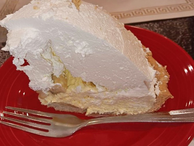 This banana cream pie doesn't just have height&mdash;it has ambition. The meringue reaches for the heavens like a cumulus cloud with purpose.