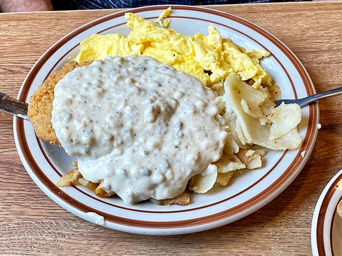 Biscuits and gravy that could make a cardiologist weep&mdash;both from professional concern and personal temptation.
