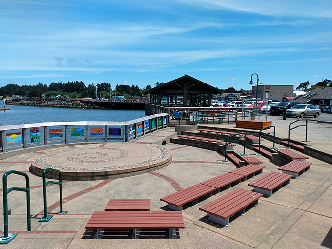 This amphitheater-style boardwalk isn't just a place to sit&mdash;it's where locals gather to debate important matters like which beach has the best sunset.