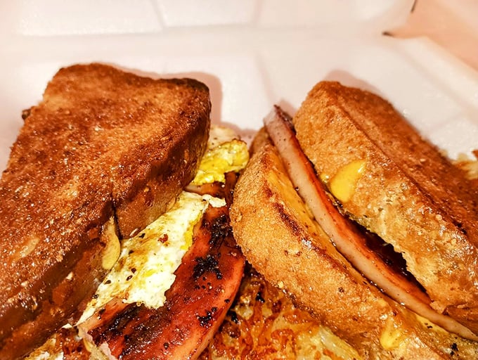 Bologna has never looked so noble. Thick-cut, perfectly fried, with melty cheese and a golden egg&mdash;this is childhood nostalgia with a PhD.