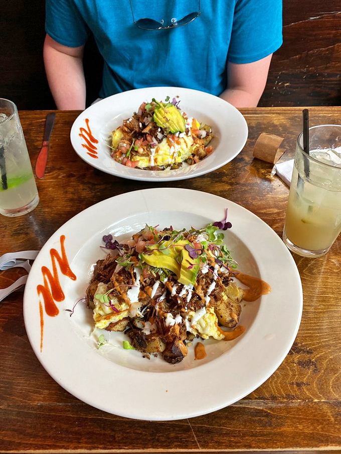 Breakfast that looks like it graduated with honors from culinary school. These artfully plated masterpieces prove that morning meals deserve just as much respect as dinner.
