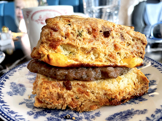 This isn't just a breakfast biscuit&mdash;it's a monument to morning possibilities, with sausage playing the starring role in this handcrafted dawn drama.