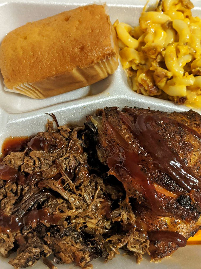 Behold: meat candy in its natural habitat. That brisket bark is the culinary equivalent of a perfect guitar solo&mdash;complex, beautiful, and worth savoring.