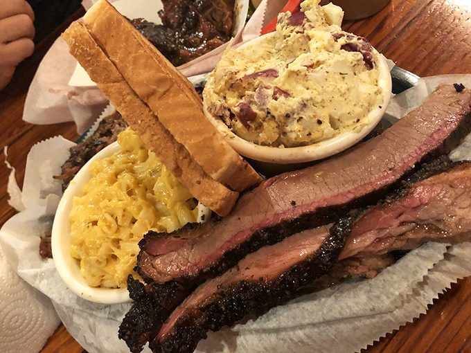 Not all heroes wear capes &ndash; some arrive on metal trays with perfect slices of brisket, mac and cheese, and potato salad.