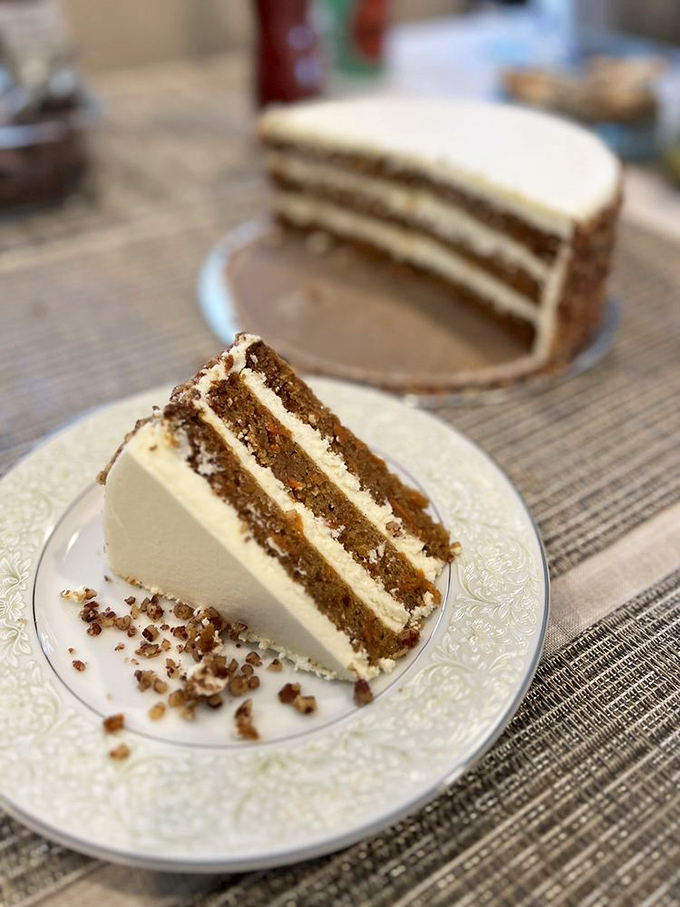 Layer upon magnificent layer, this carrot cake doesn't just satisfy a sweet tooth&mdash;it creates a religious experience. The cream cheese frosting alone deserves its own ZIP code.