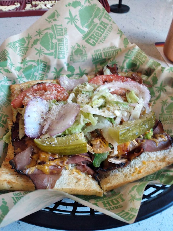 Layer upon layer of fresh ingredients stacked between perfectly toasted bread. This isn't a sandwich&mdash;it's architecture you can eat.